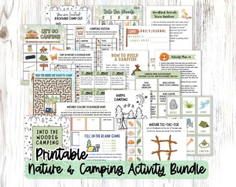 Camping Scavenger Hunt Printable | Summer Fun | Camp - Etsy