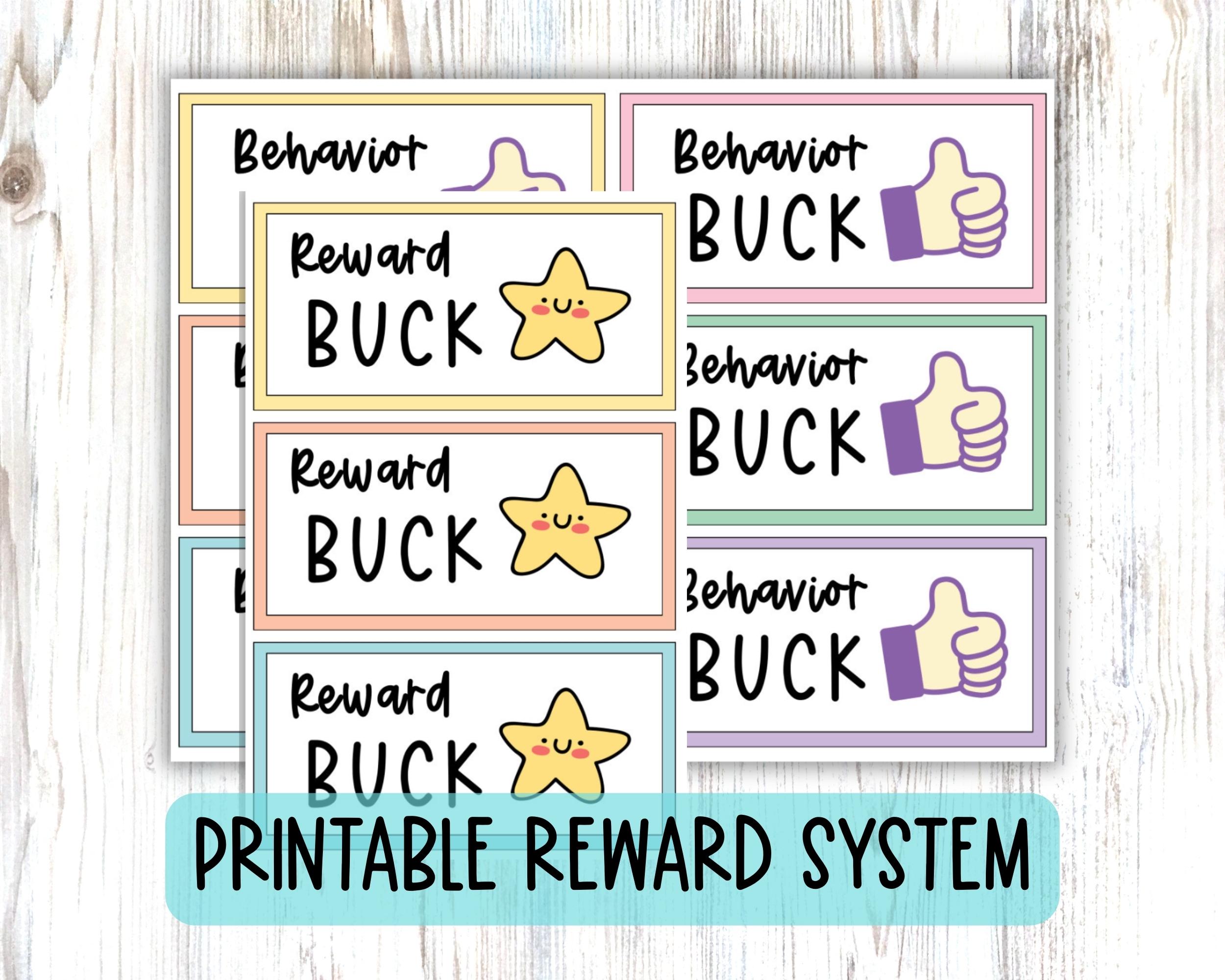 Reward Bucks for Kids Printable Reward System - Mom Bucks, Dad Bucks ...