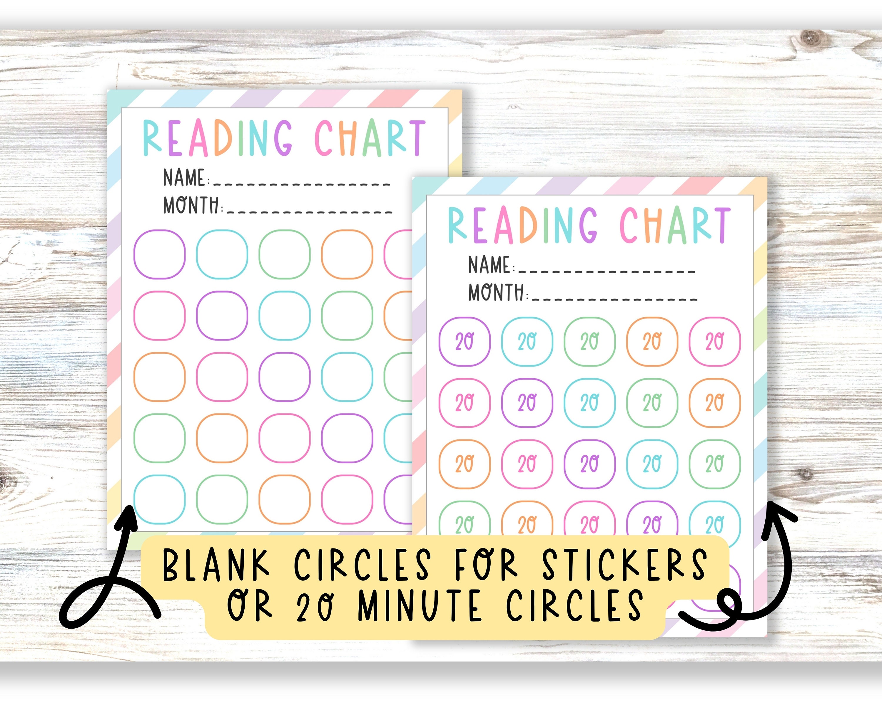 School Reading Log, Reading Reward Chart, 20 Minute Daily Homework ...