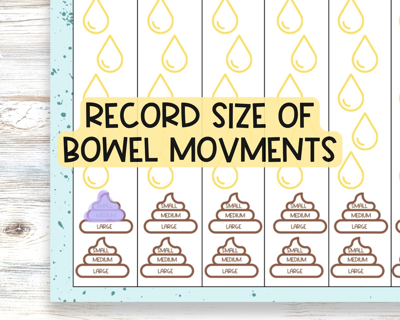 Output Tracker, Pee and Poop Chart for Kids, Sticker Potty Chart ...