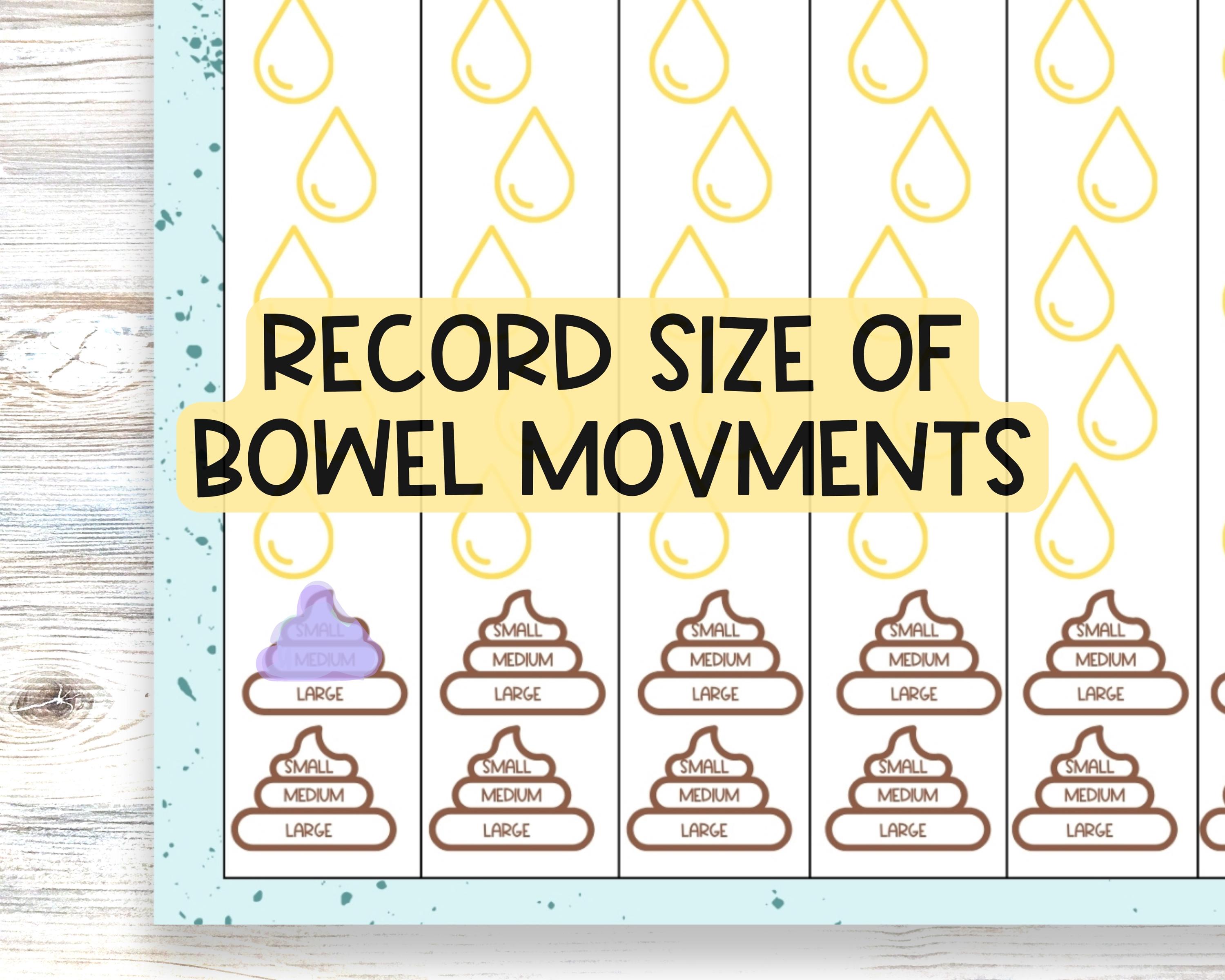 Output Tracker, Pee and Poop Chart for Kids, Sticker Potty Chart ...