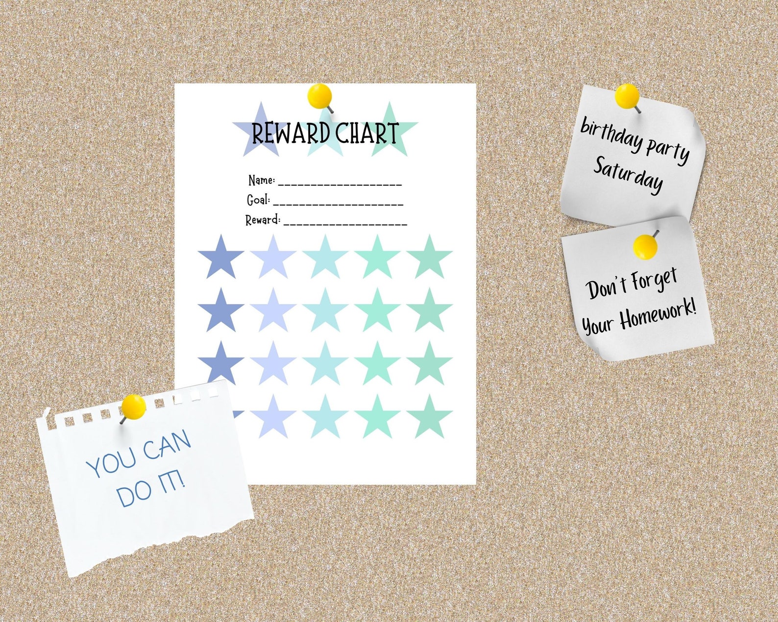 Reward Chart for Kid Sticker Chart Positive Behavior Teen Reward System ...