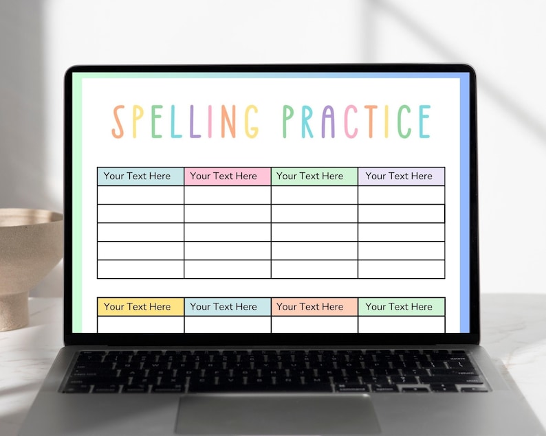 Spelling Practice Printable Worksheet Spelling Words Sheet Sight Word ...