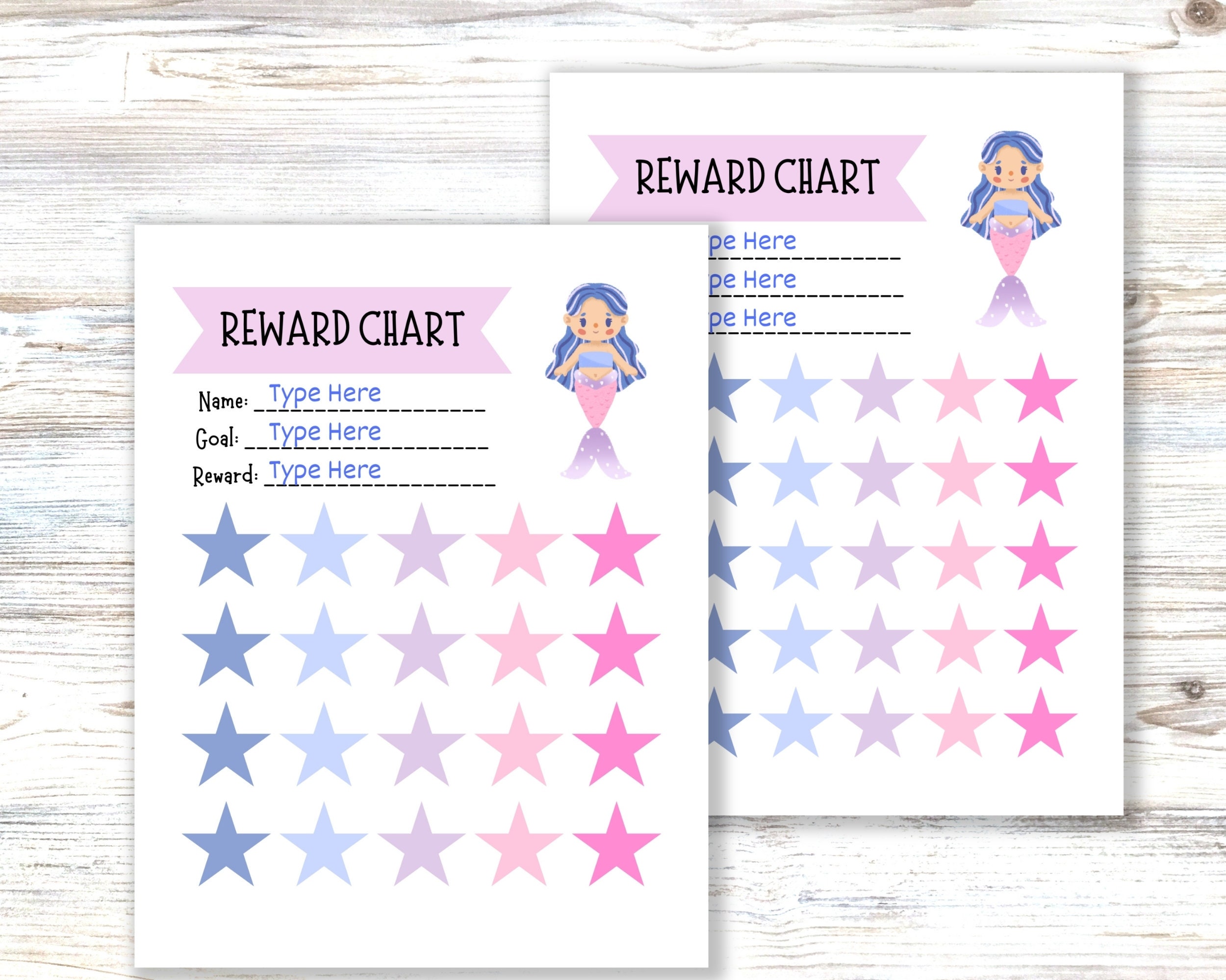 Rainbow Reward Sticker Chart, Printable Star Chart, Potty Training ...