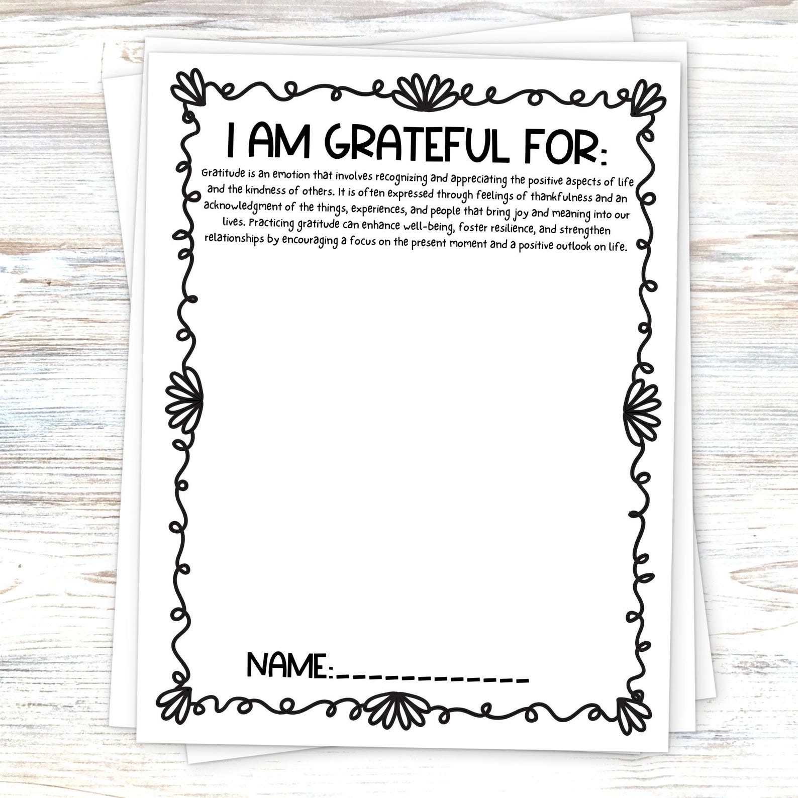 Gratitude Worksheet, Journal Writing Prompt, Define Gratitude Coloring ...