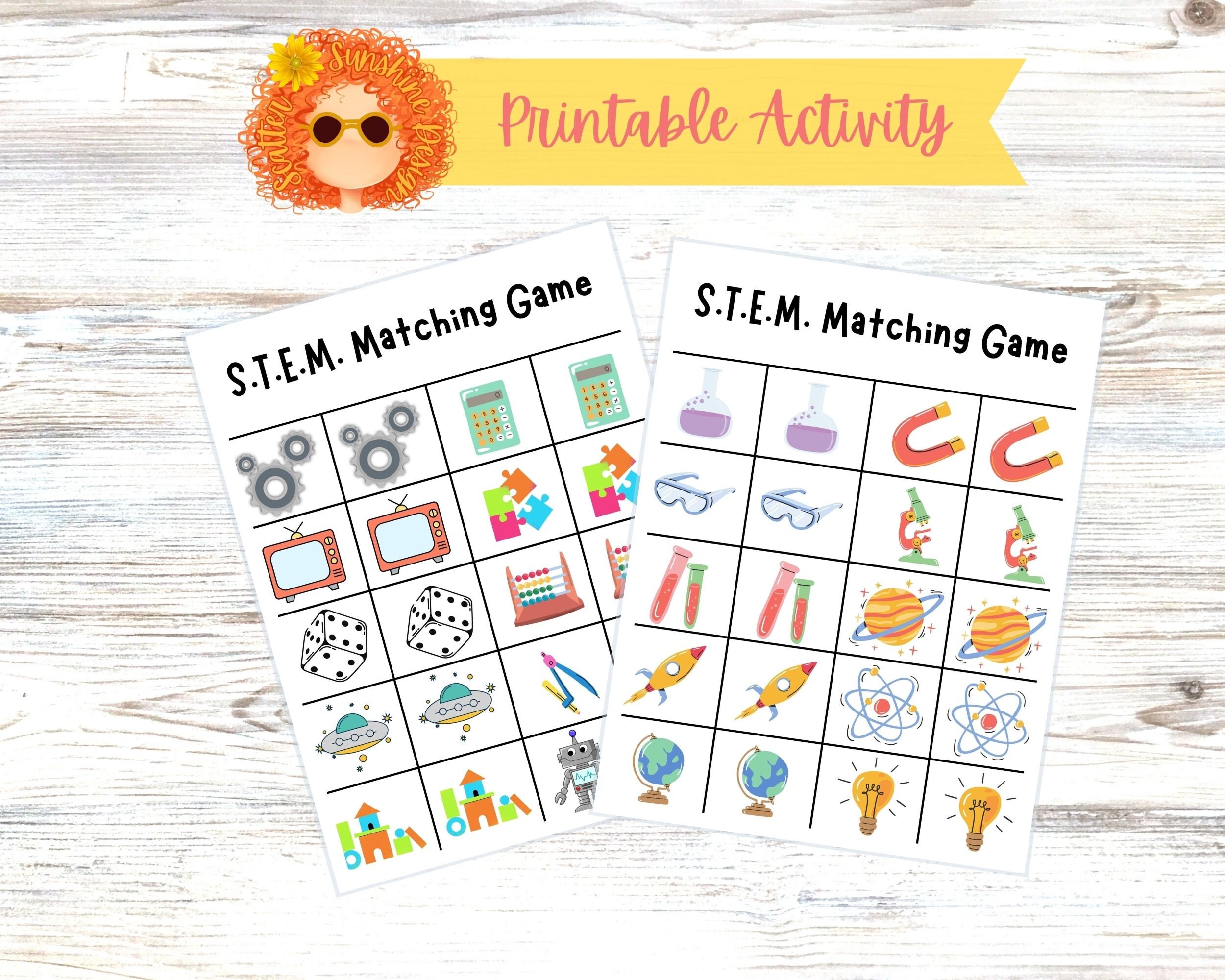 STEM Learning Activities Bundle for Kids Printable Math Game - Etsy