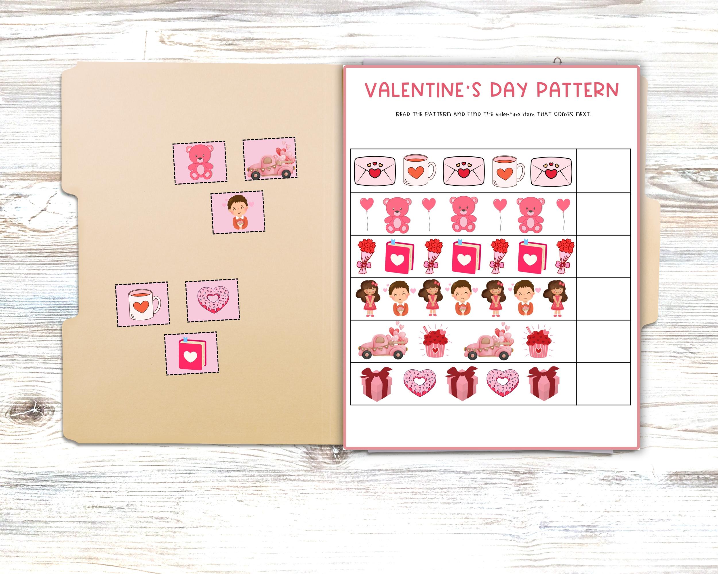 Valentine Day Busy Book Activity Bundle, Shape Matching, Number ...