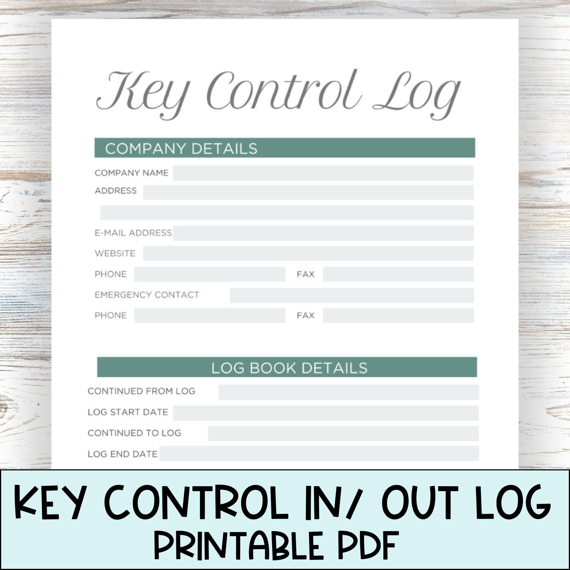 Key Tracker Form, Printable Log for Property Management, Landlord Forms ...
