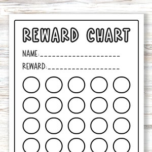 Reward Chart for Kids, Printable Sticker Chart Positive Behavior Teen ...
