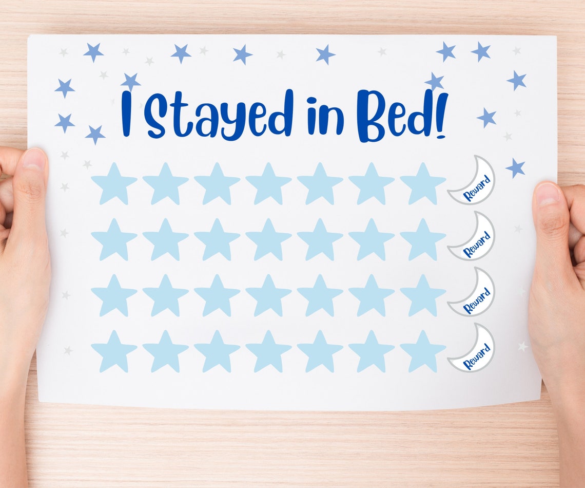 Printable Sleep Chart and I Stayed in Bed Reward Calendar - Etsy