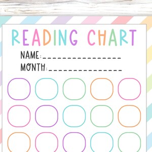 School Reading Log, Reading Reward Chart, 20 Minute Daily Homework ...