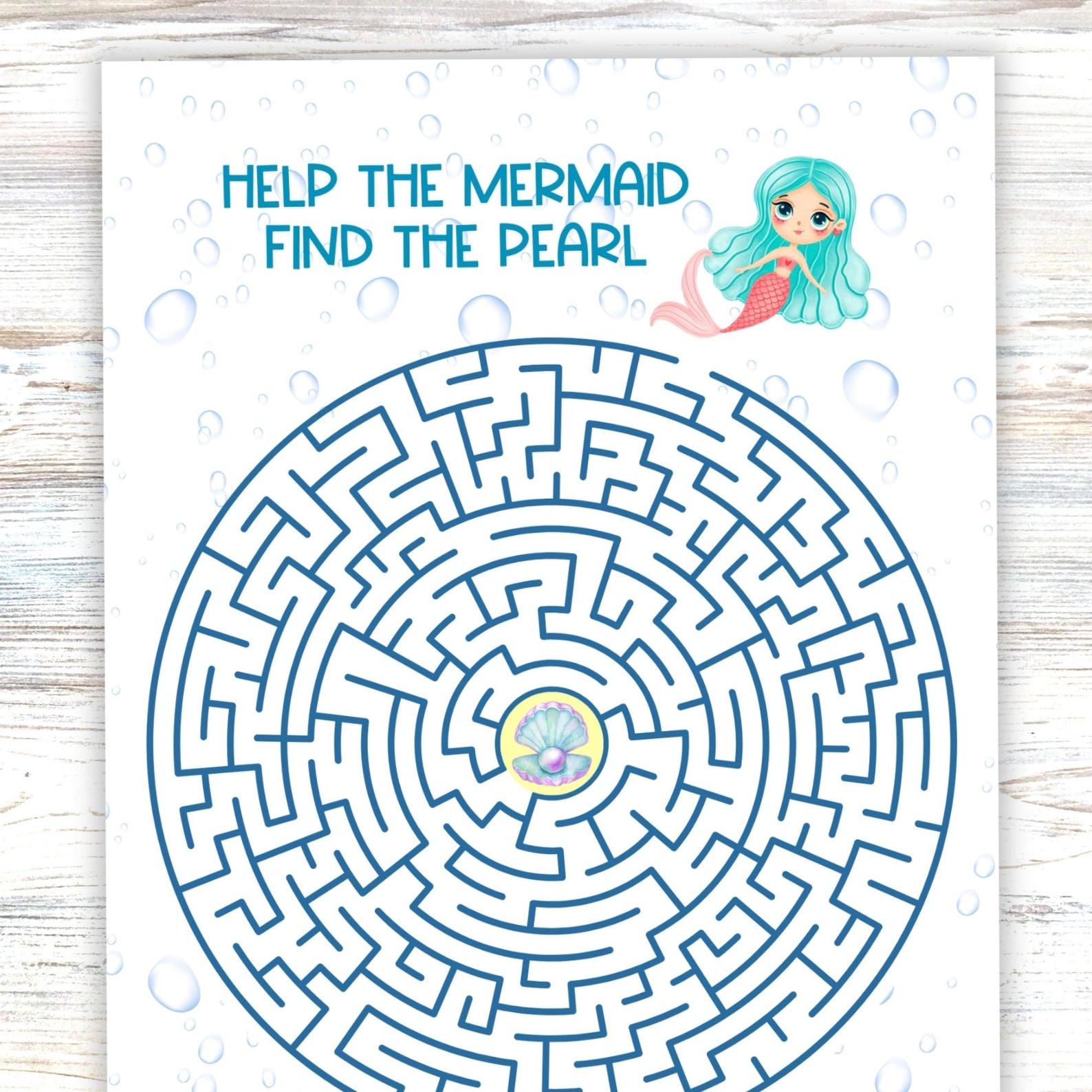 Sea Creatures Printable Mazes Set, Ocean Animal Under the Sea Birthday ...
