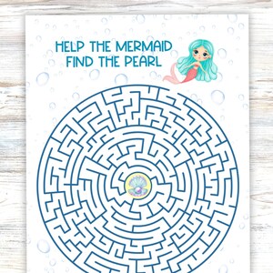 Sea Creatures Printable Mazes Set, Ocean Animal Under the Sea Birthday ...