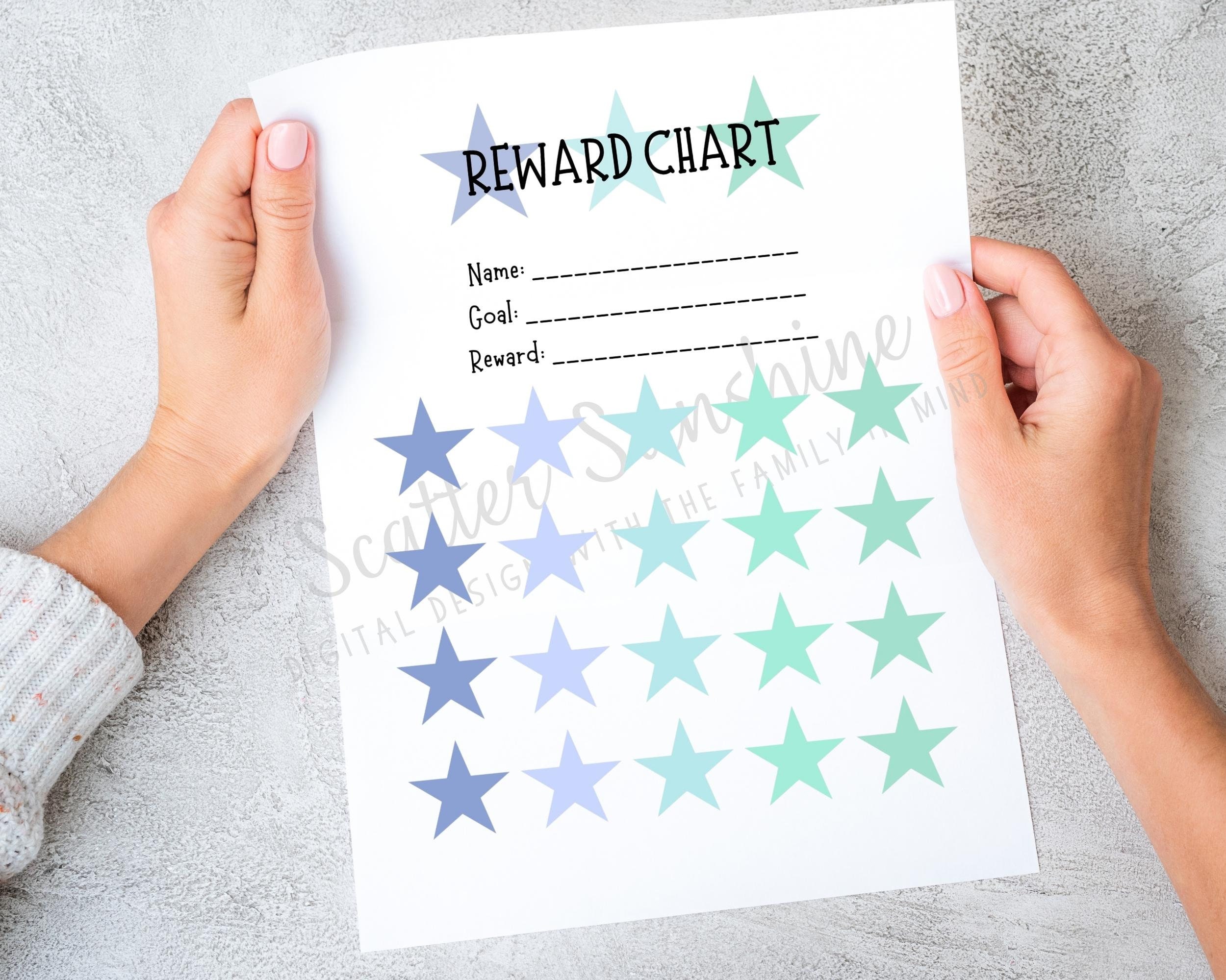 Reward Chart for Kid Sticker Chart Positive Behavior Teen Reward System ...