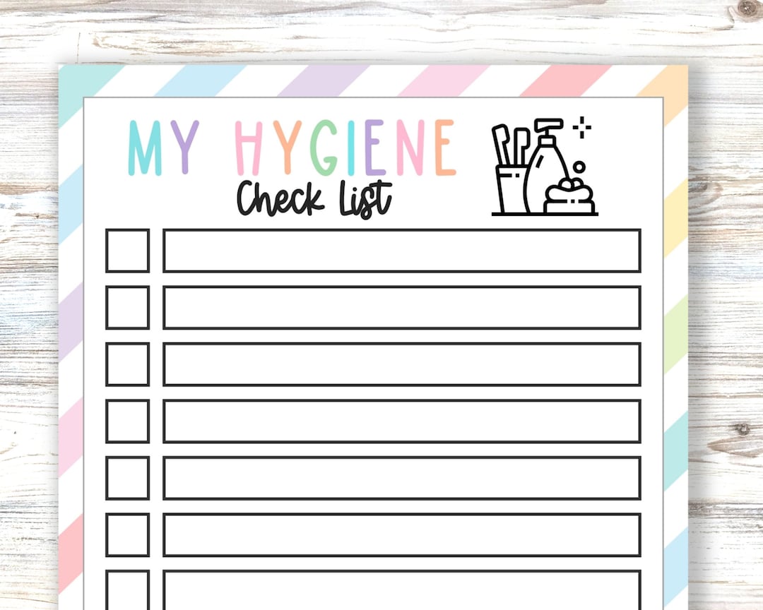 My Hygiene Checklist, Checklist Bundle for Kids and Teens, Earn Screen ...