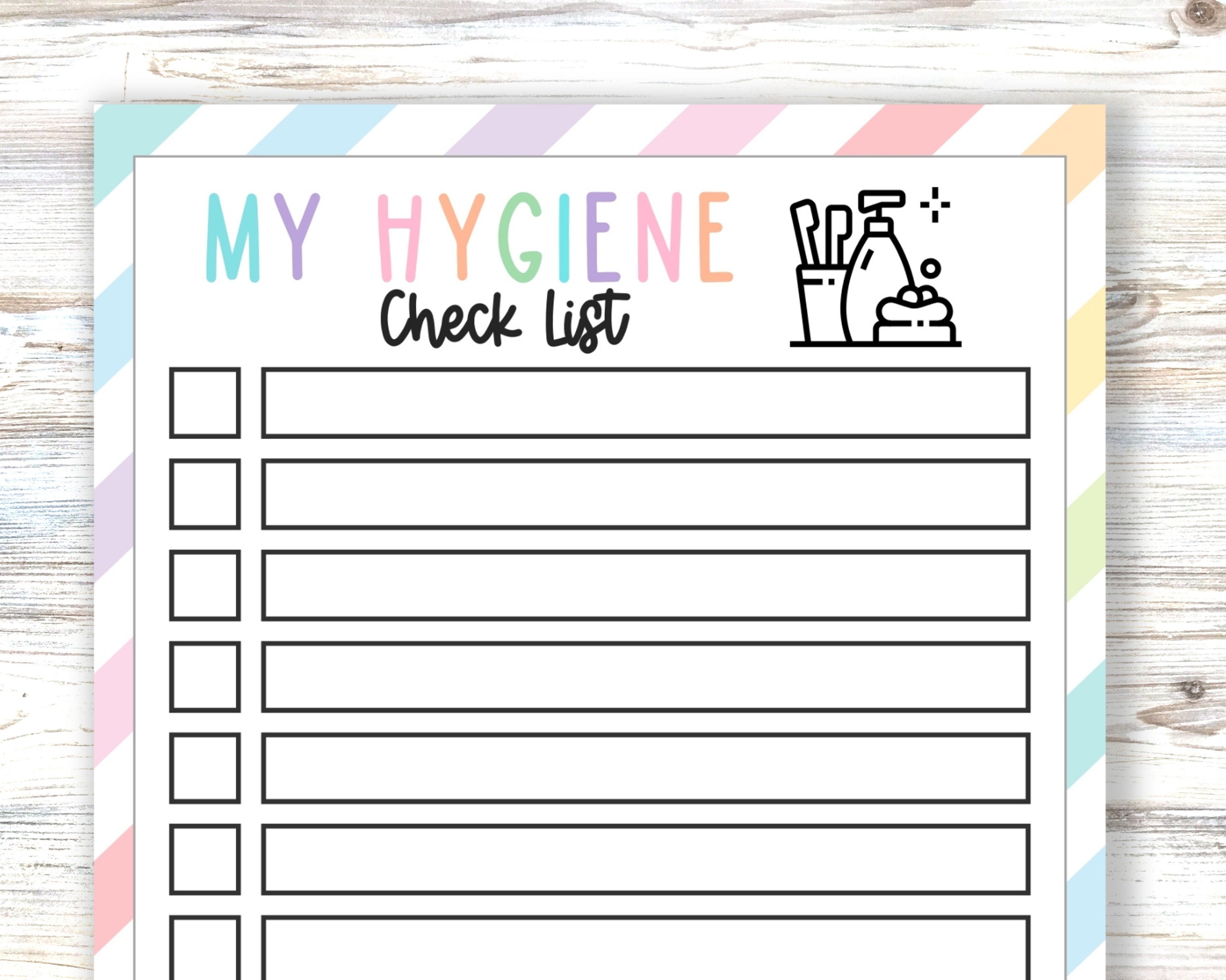 My Hygiene Checklist, Checklist Bundle for Kids and Teens, Earn Screen ...