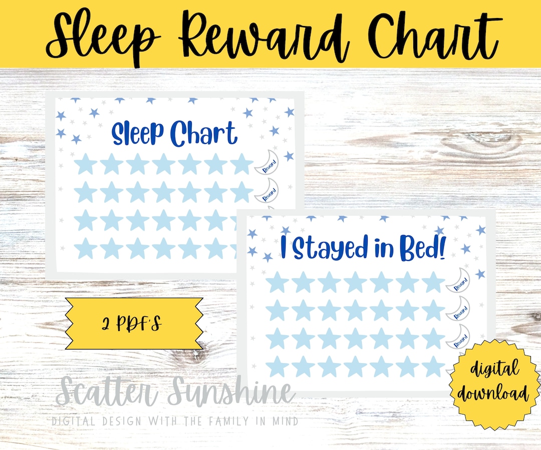 Printable Sleep Chart and I Stayed in Bed Reward Calendar - Etsy