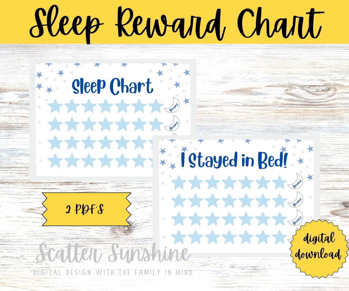 Printable Sleep Chart and I Stayed in Bed Reward Calendar - Etsy