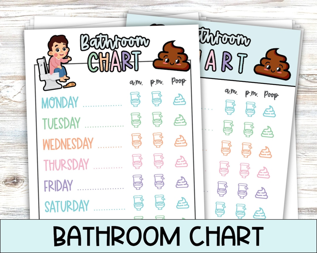Bathroom Tracker, Pee and Poop Chart for Kids, Sticker Potty Chart ...