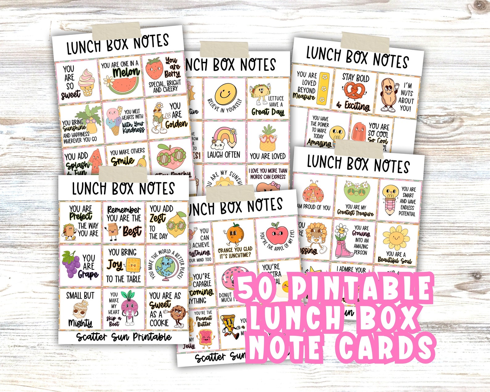 Lunch Box Notes, Positive Affirmation Cards for School Lunch, Back to ...