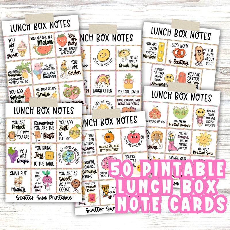 Lunch Box Cards - Etsy