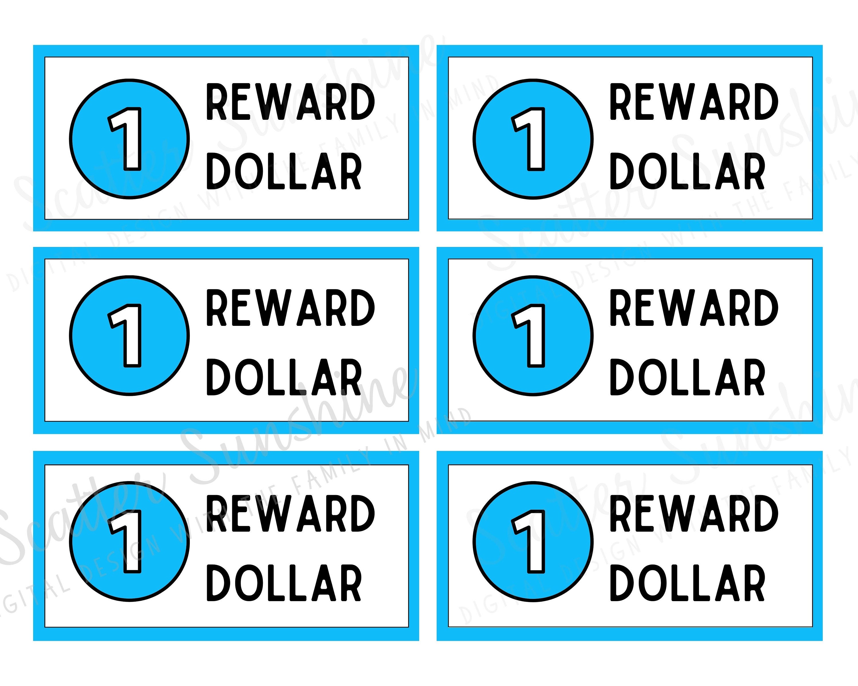 Reward Dollar Reward Money Good Behavior Reward System for - Etsy