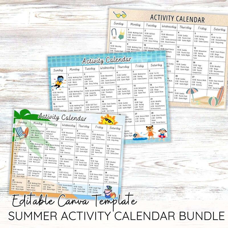 June Calendar Theme Ideas - Etsy