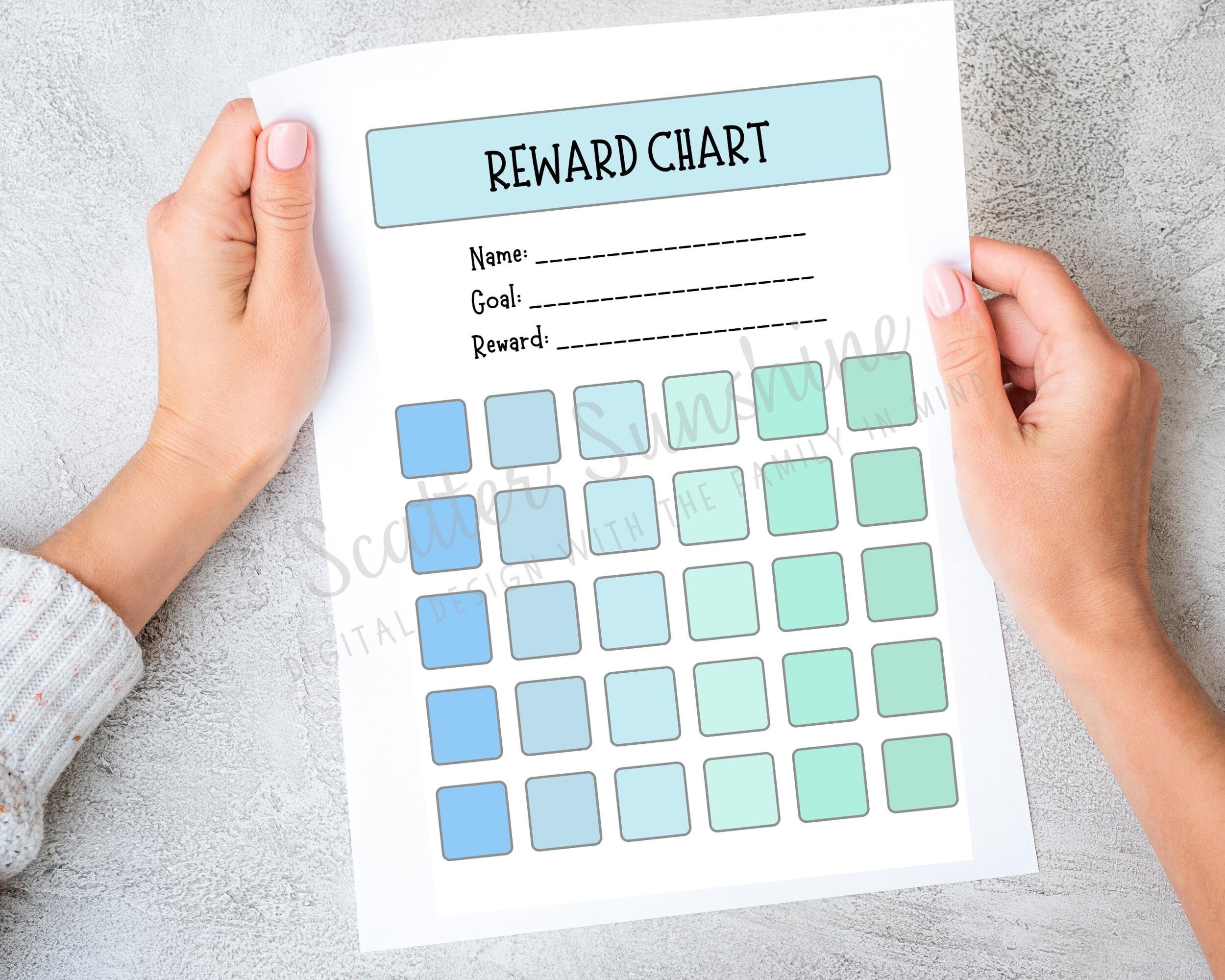 Editable Reward Chart for Kid Sticker Chart for Positive - Etsy Australia