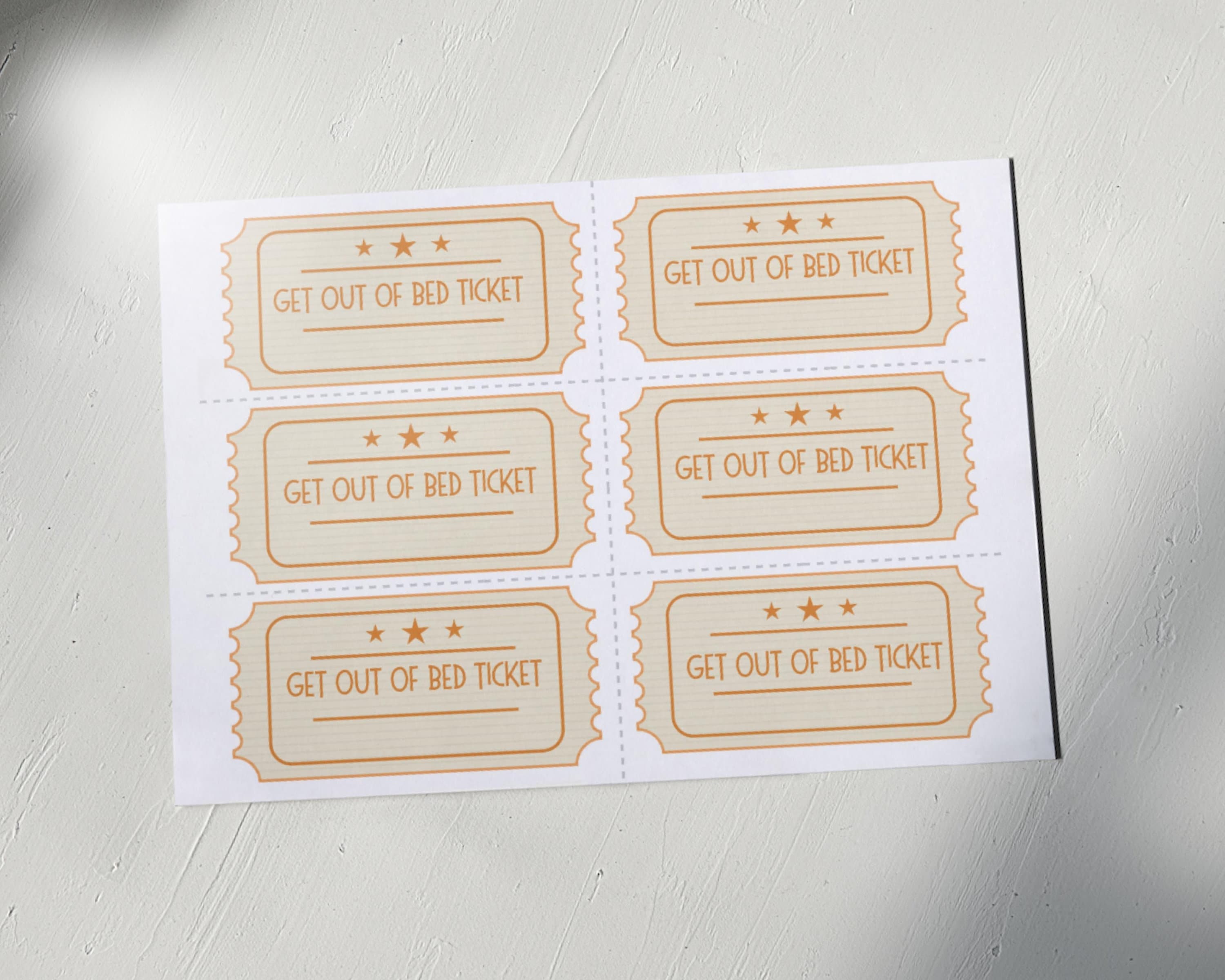 Bedtime Pass for Sleep Training Toddlers Printable Get Out of Bed ...