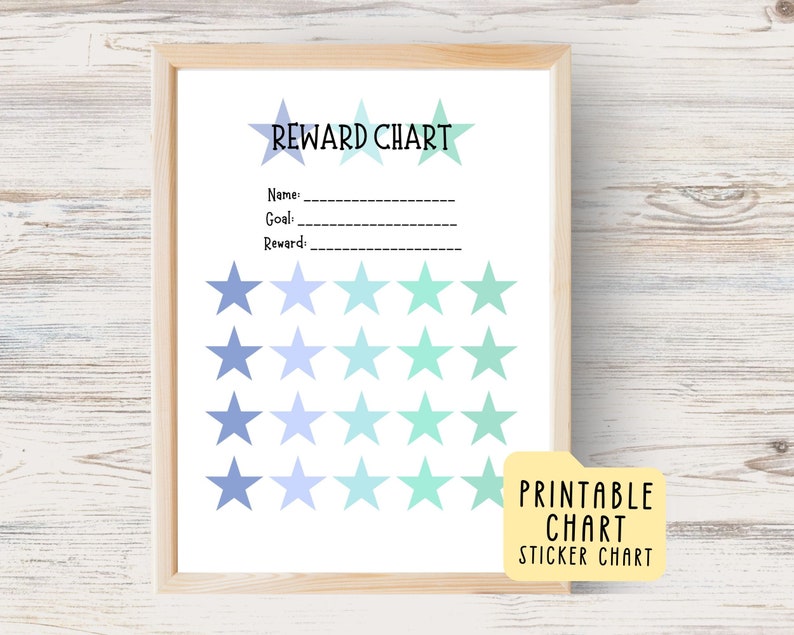Reward Chart for Kid Sticker Chart Positive Behavior Teen Reward System ...