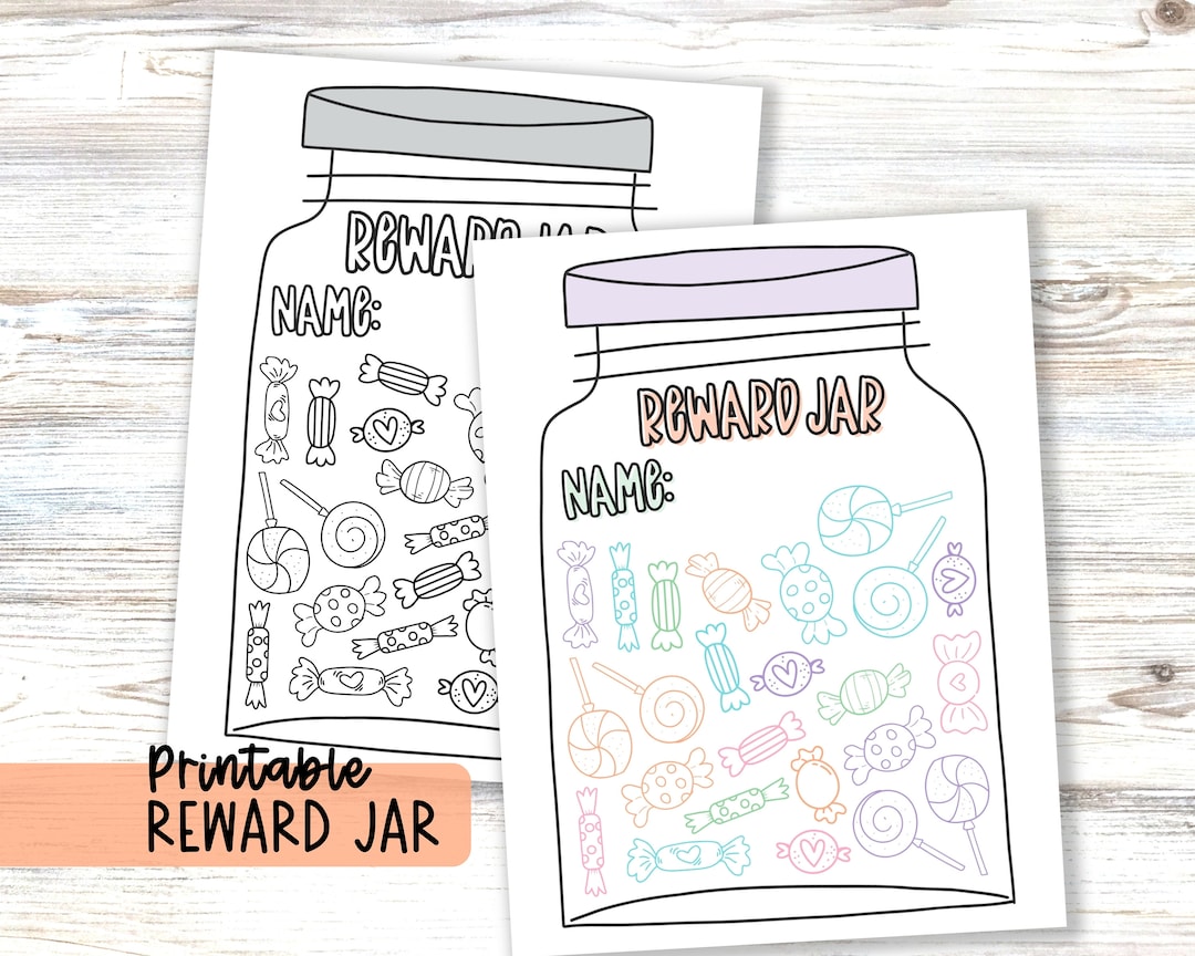 Reward Jar Reward Sticker Chart, Good Behavior Incentive for Kids ...