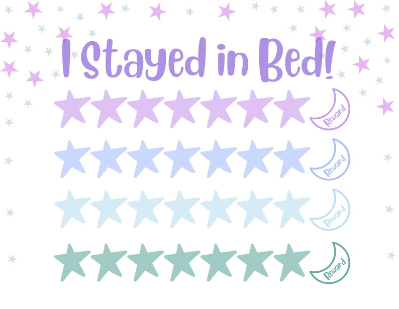 Stay in Bed Sticker Chart for Sleep Training Toddlers - Etsy