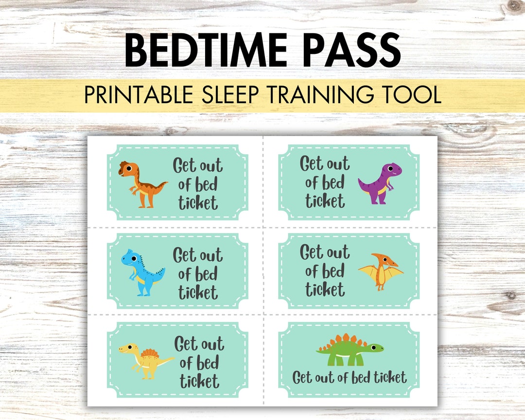 Bedtime Pass for Sleep Training Kids Printable Tool How to Get - Etsy