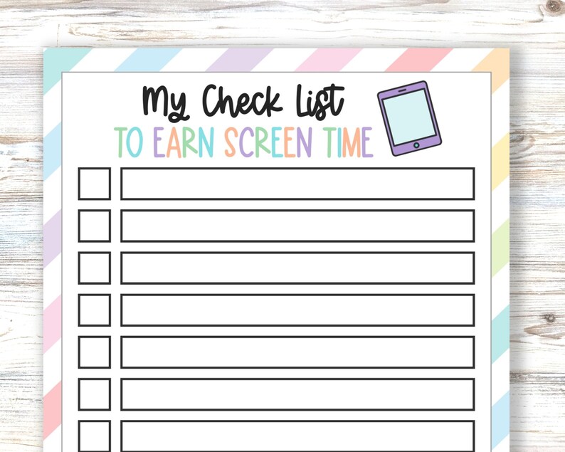 Checklist Bundle for Kids and Teens, My Hygiene Checklist, Earn Screen ...
