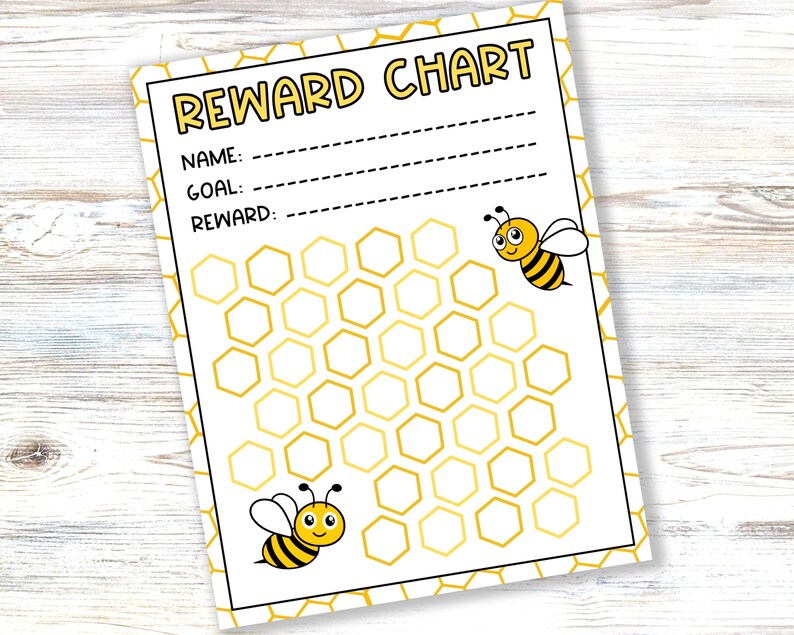 Printable Bee's Reward Jar for Kids, Classroom Positive Behavior Reward ...