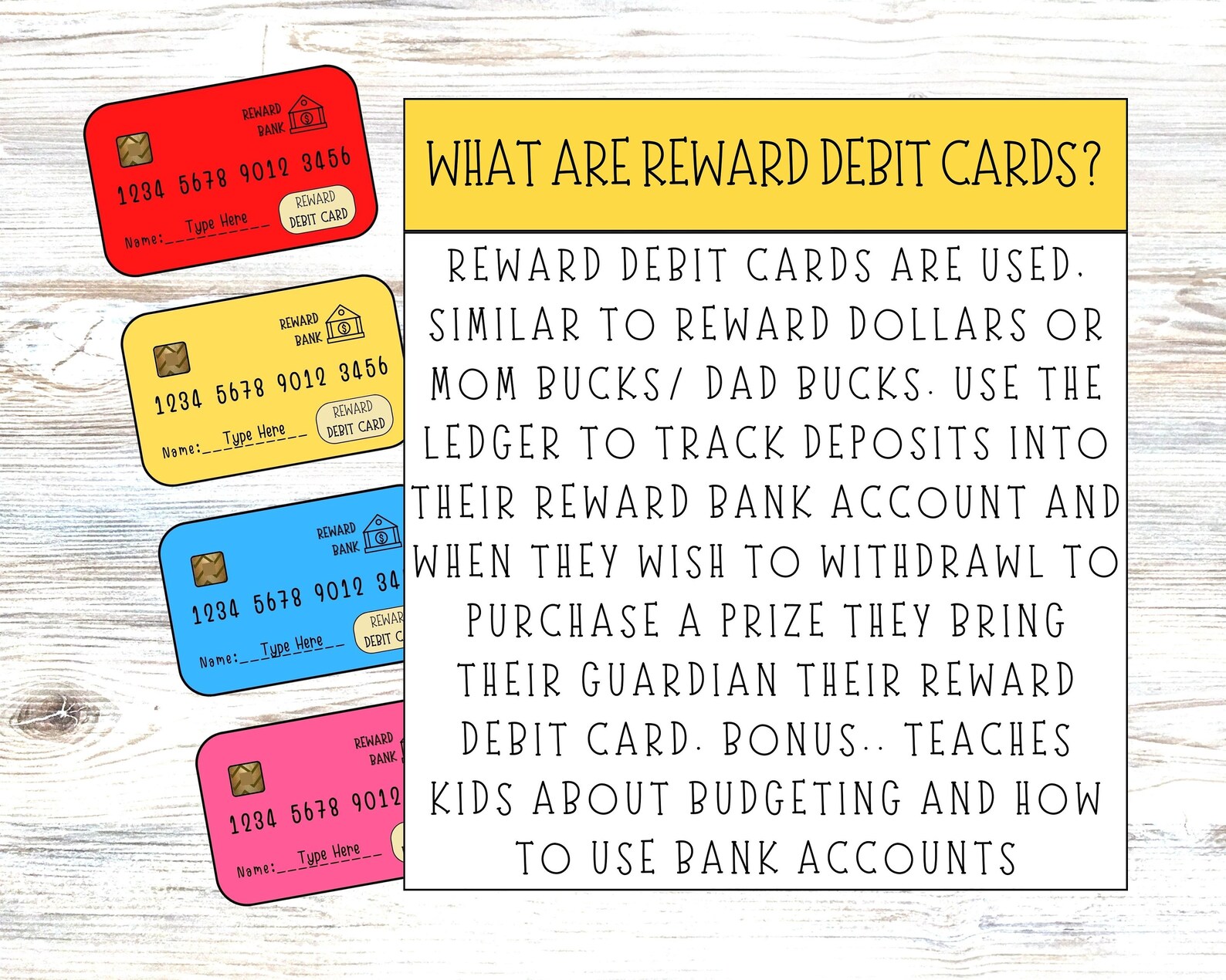 Reward System Bundle Printable Reward Bucks, Good Behavior Chart ...