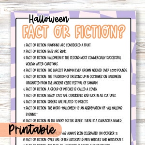 Halloween Party Game Bundle: Printable Fact or Fiction, This or That ...