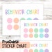 Printable Rainbow Reward Chart for Kid Sticker Chart Positive Behavior ...