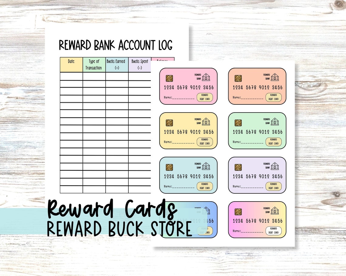 Reward System Bundle Printable Reward Bucks, Good Behavior Chart ...