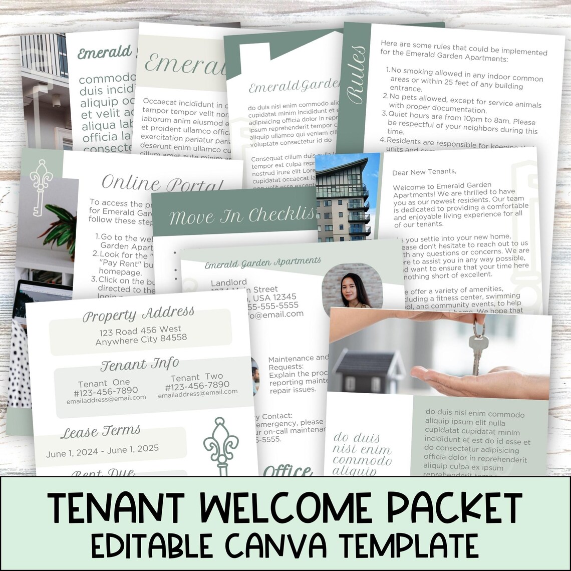 Tenant Welcome Packet, Editable Canva Template, Rental Welcome Letter ...