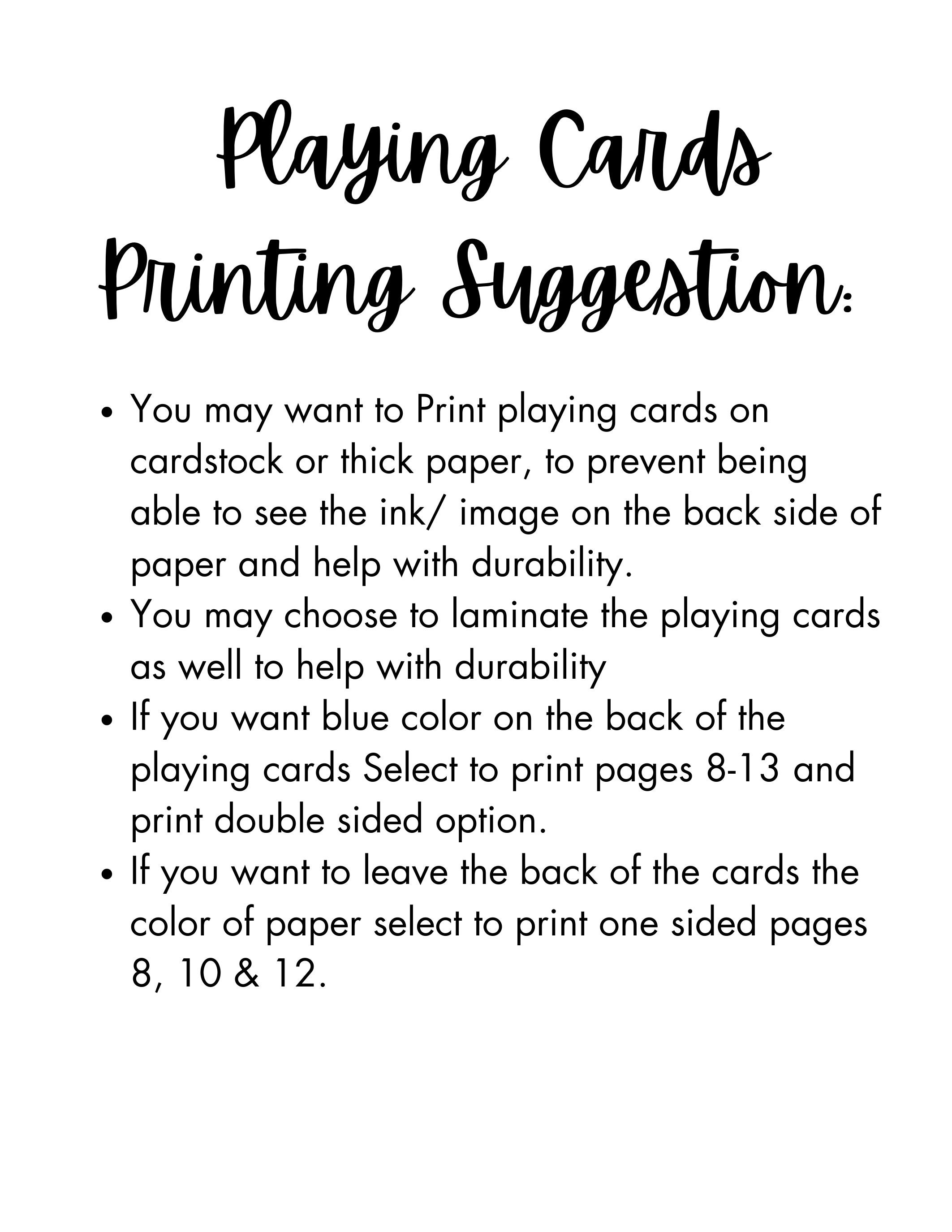 Go Fish & Playing Card Deck Ocean Animal Themed Printable Games for ...