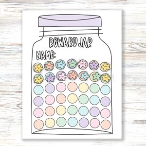 Reward Jar Reward Sticker Chart, Good Behavior Incentive for Kids ...