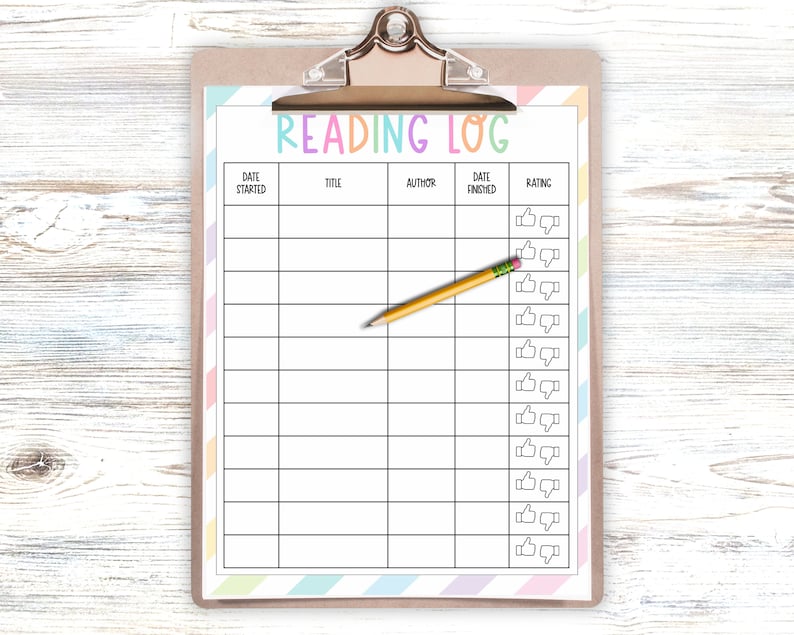 School Reading Log, Reading Reward Chart, 20 Minute Daily Homework ...