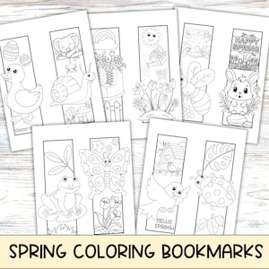 Spring Coloring Bundle, Coloring Puzzles, Bookmarks, by Number, Dot ...