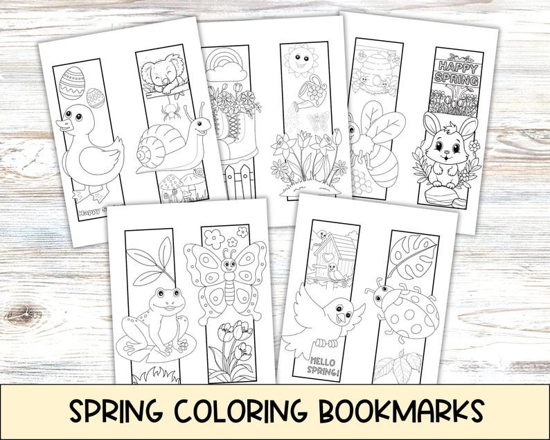Spring Coloring Bundle, Coloring Puzzles, Bookmarks, by Number, Dot ...