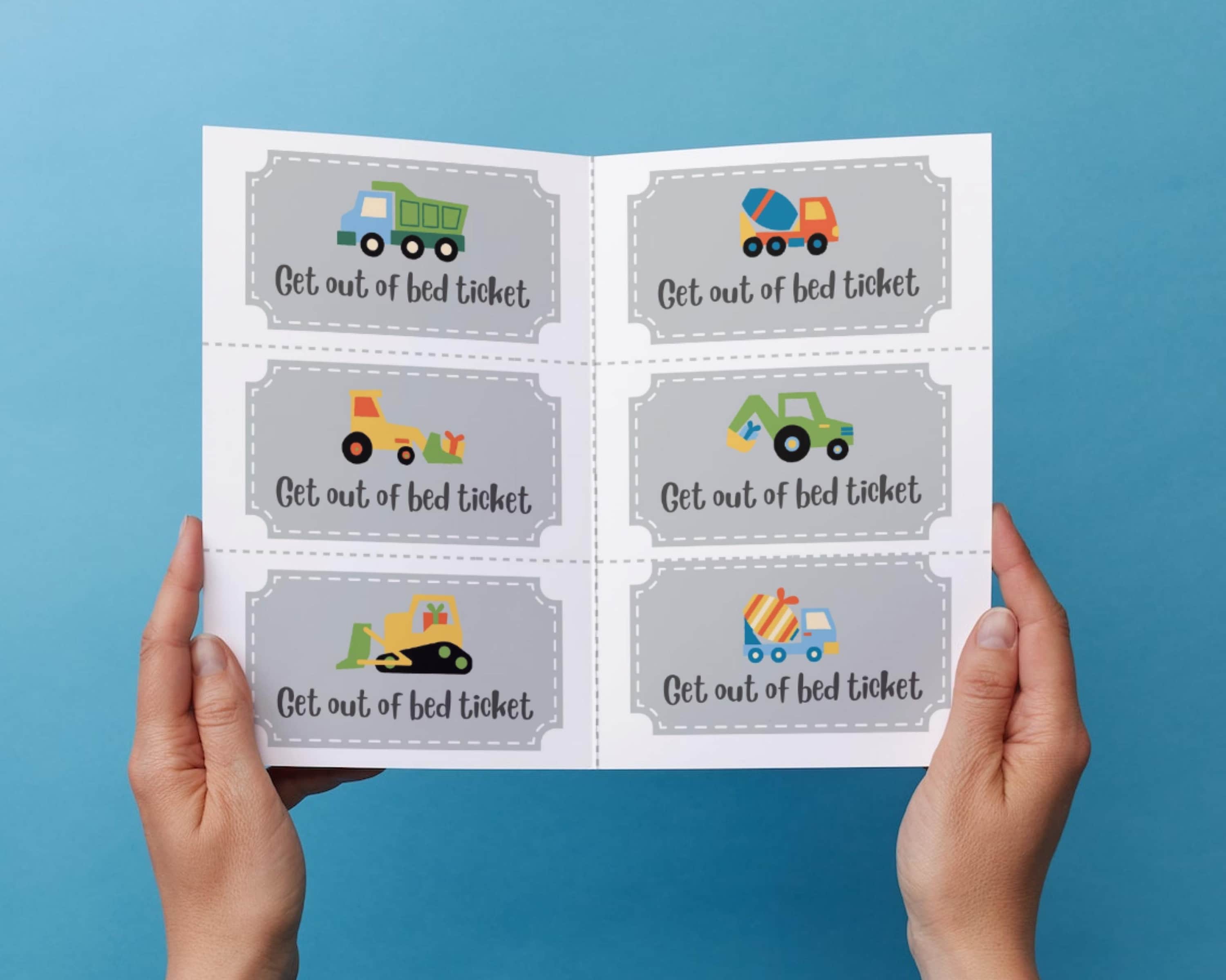 Bedtime Pass for Sleep Training Toddlers Printable Get Out of Bed ...