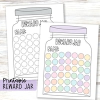 Printable Rainbow Reward Chart for Kid Sticker Chart Positive Behavior ...