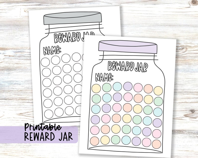 Reward Jar Reward Sticker Chart, Good Behavior Incentive for Kids ...