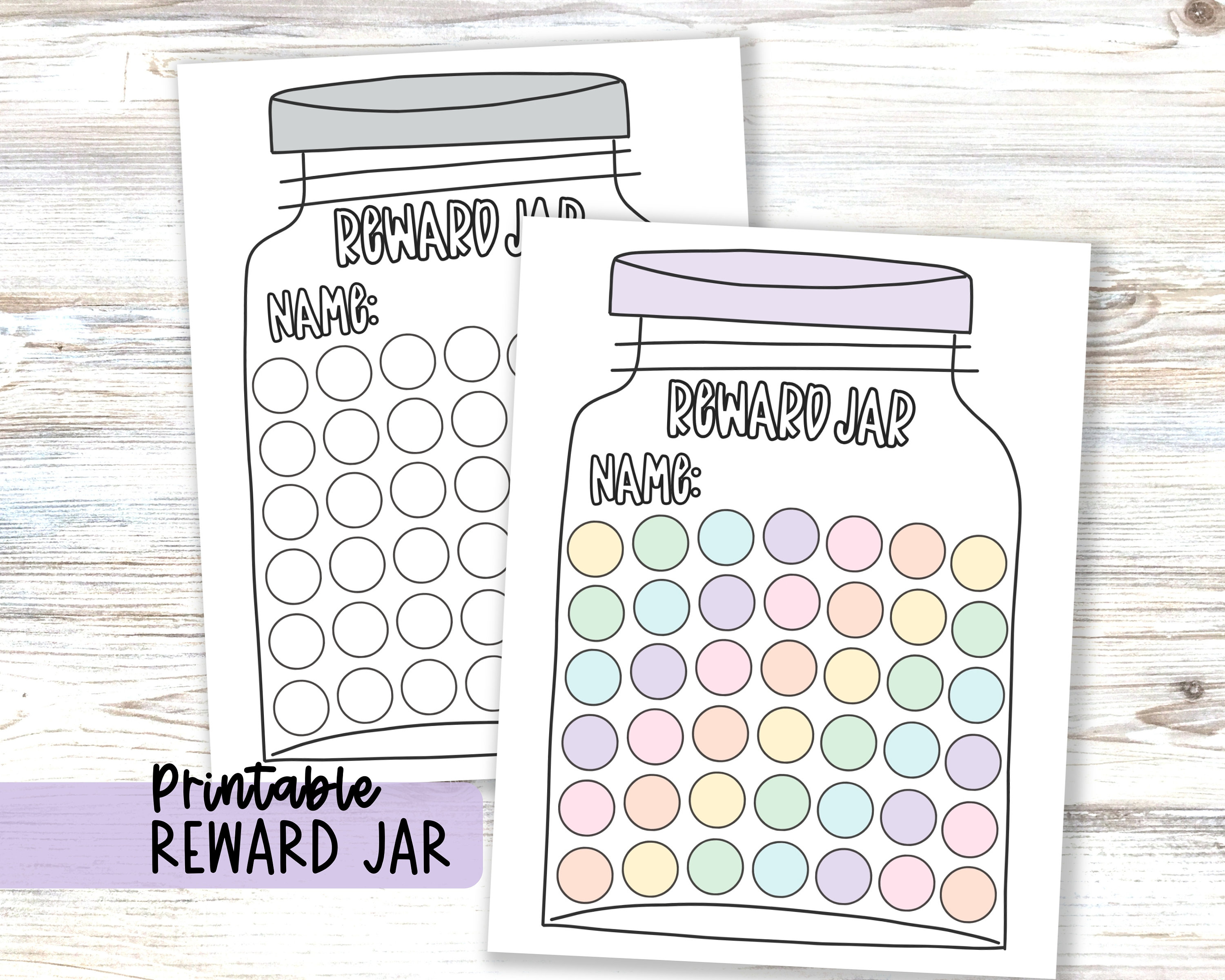 Reward Jar Reward Sticker Chart, Good Behavior Incentive for Kids ...