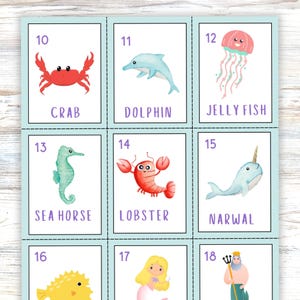 Bingo Game & Playing Card Deck Bundle, Printable Under the Sea ...